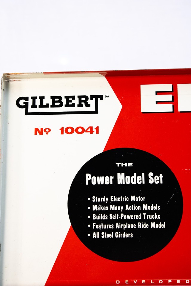 Vintage Gilbert Erector Set No. 10041 Power Model w Motor Tin Case | eBay