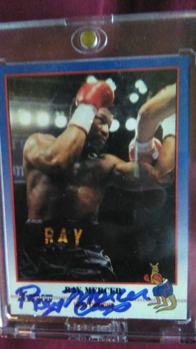 CARD BOXING SIGNER RAY MERCER WITH CERTIFICAT D AUTHENTICITY | eBay