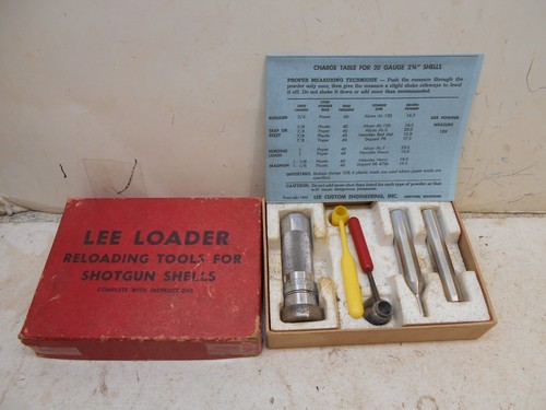 lee hand loader for 20ga 2-3/4 shells + charge table | eBay