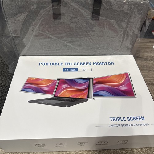 QGE S1 Laptop Screen Extender (Triple Screen) 1080P, Plug & Play ~ NEW ...