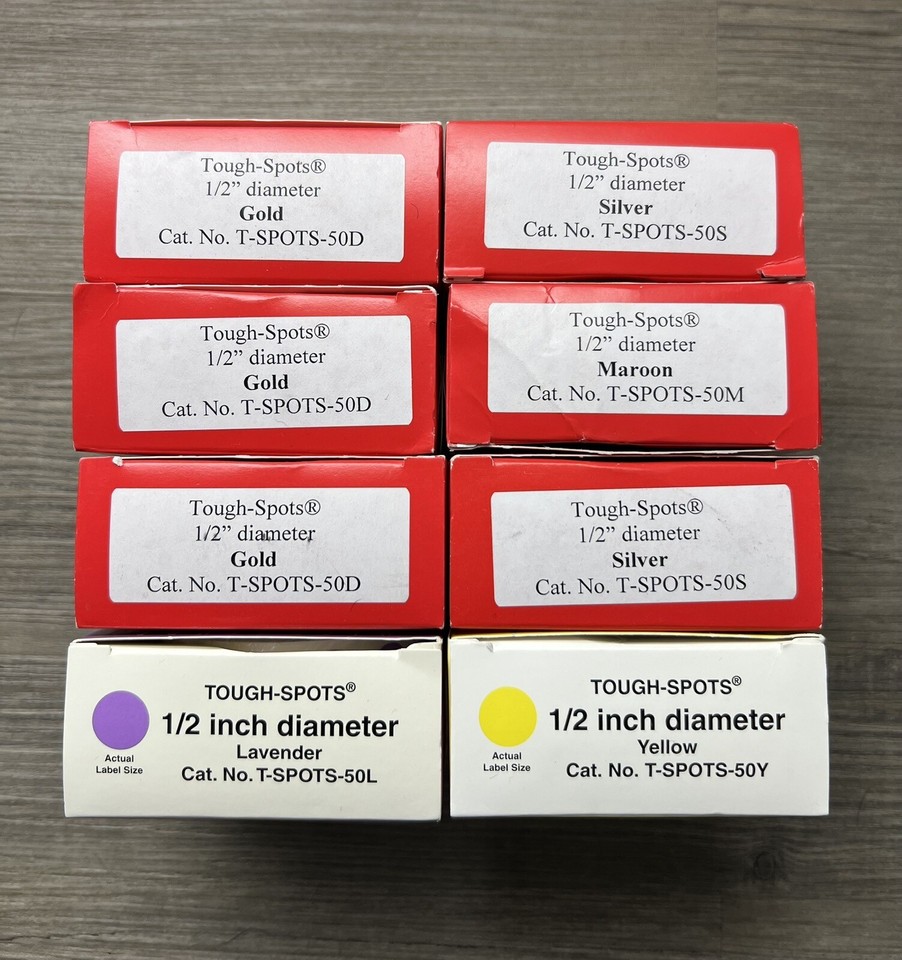 Diversified Biotech Tough-Spots T-SPOTS-50 Polyvinyl Label, 1/2" Lot Of ...