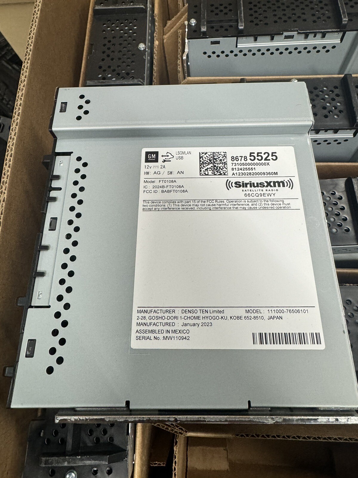 2019-2023 SILVERADO SIERRA RADIO RECEIVER OPT IOR IOB 86785525 OEM NEW ...