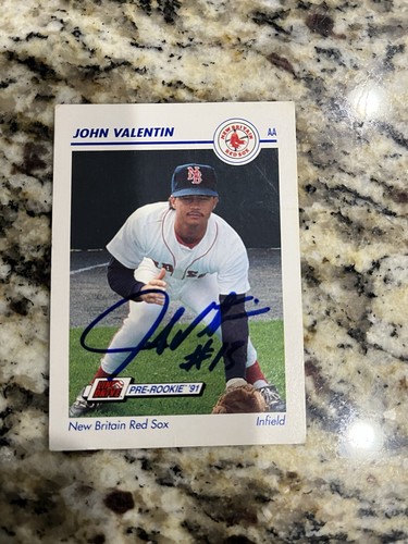 John Valentin (RC). Signed and inscribed by the Red Sox great. Rare ...