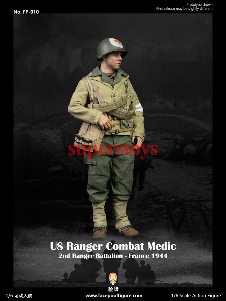Facepoolfigure FP010 1/6 WWII US Ranger Combat Medic Male Action Figure ...