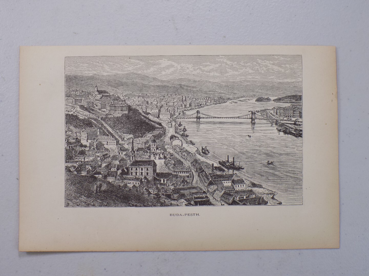 1873 Antique Print / BUDA-PESTH (BUDAPEST), HUNGARY | eBay