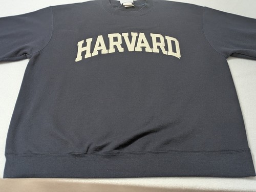 Champion Harvard Sweatshirt Mens XL Navy Blue White Logo Crew Neck ...