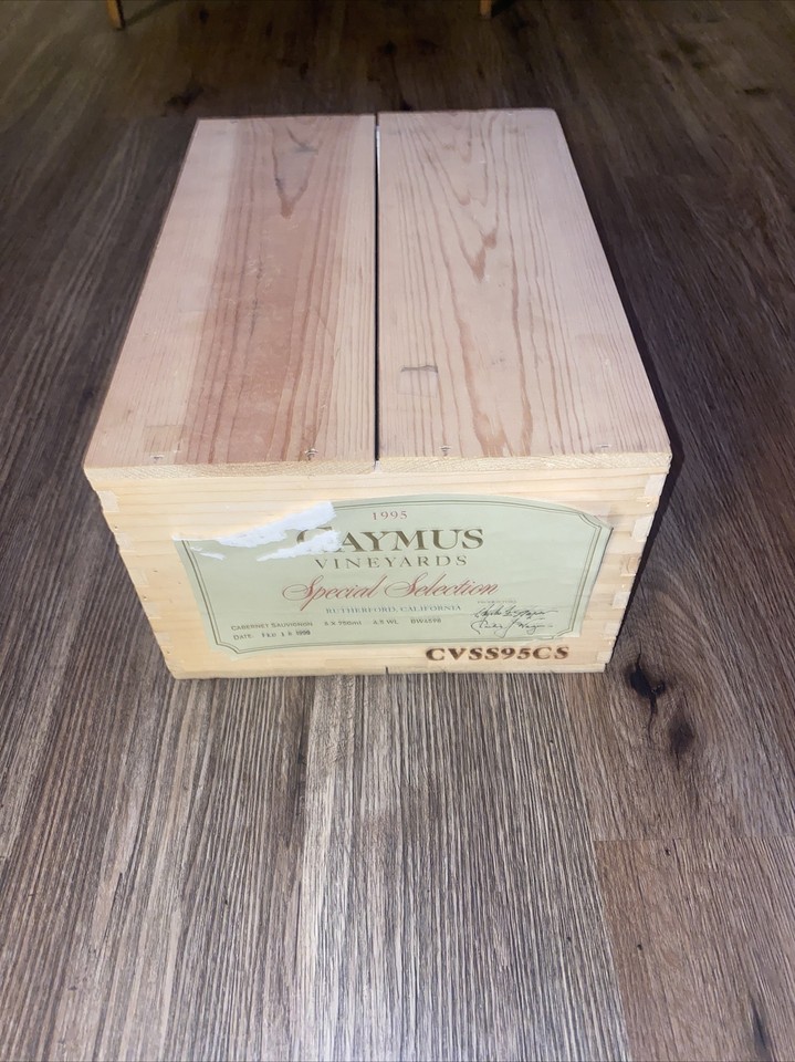 1995 Caymus Special Selection Wine Crate Box Empty 6/750 With Lid. | eBay