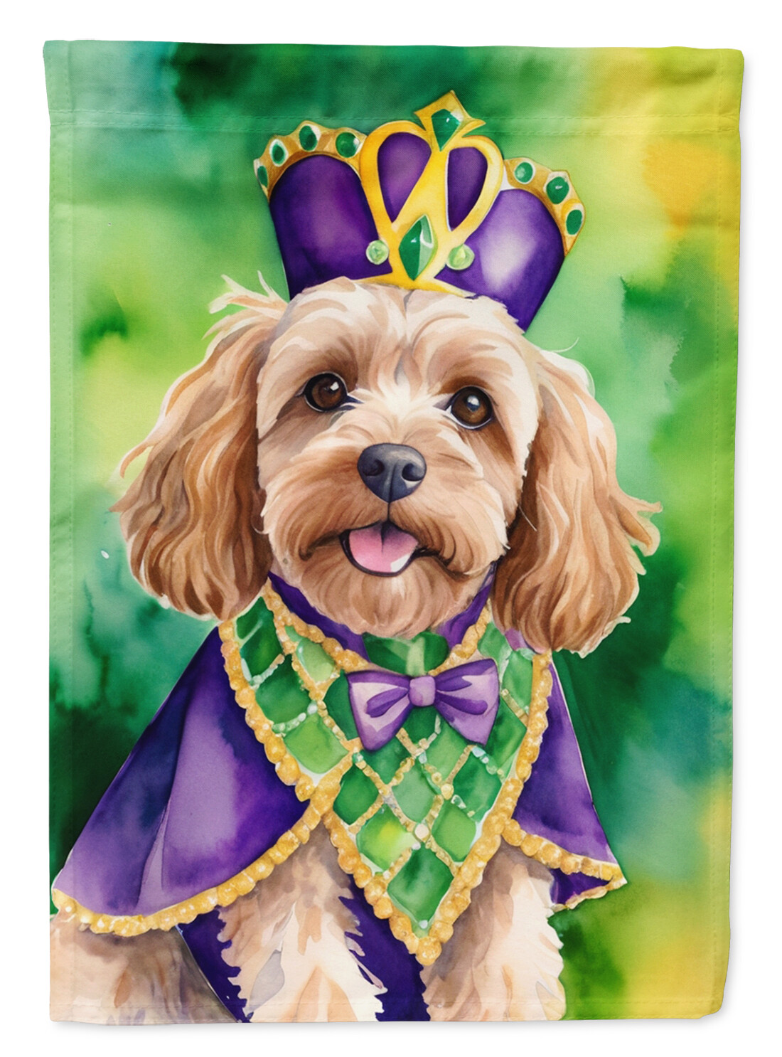 Cockapoo King Queen of Mardi Gras Flag Canvas House Size DAC4770CHF | eBay