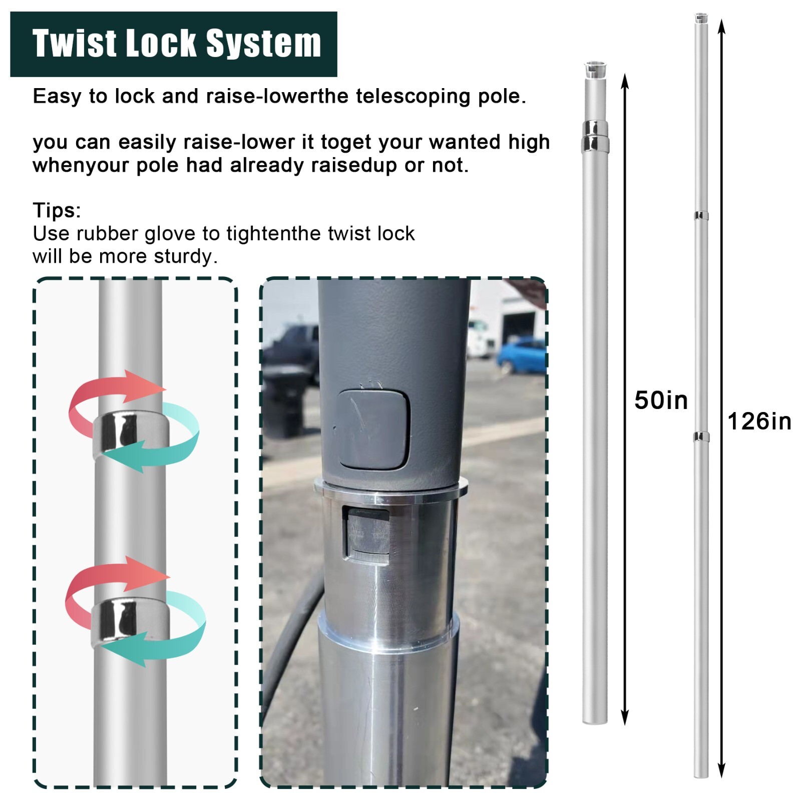 Telescopic Pole with Starlink GEN 2 Adaptor choose of 10ft,20ft,and ...