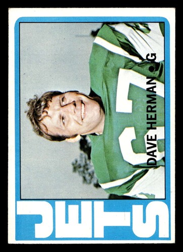 1972 Topps #182 Dave Herman Excellent+ NY Jets | eBay