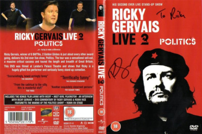 Ricky Gervais Autograph - Live 2 - POLITICS - Signed DVD | eBay UK