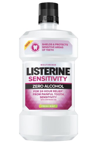 Listerine Sensitivity Mouthwash, 24-HR Tooth Sensitivity Relief 500ml ...