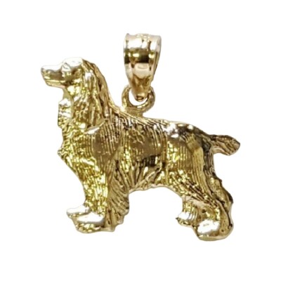 14k Yellow Gold Cocker Spaniel Dog Pendant / Charm, Made in USA | eBay