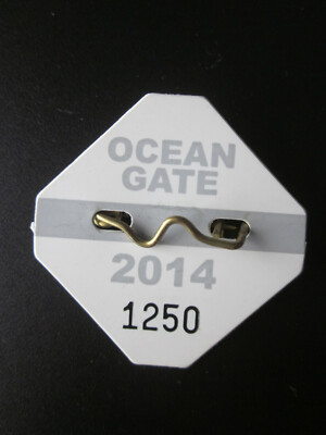 2014 OCEAN GATE NEW JERSEY SEASONAL BEACH BADGE/TAG 12 YEARS OLD | eBay