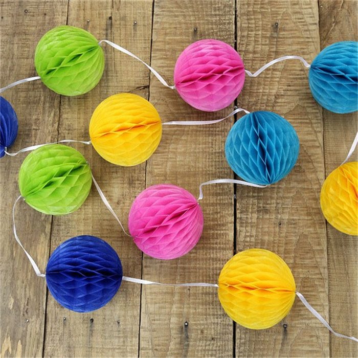 8ft Honeycomb Ball Garland Bunting Banner Party Birthday Decoration 13 ...
