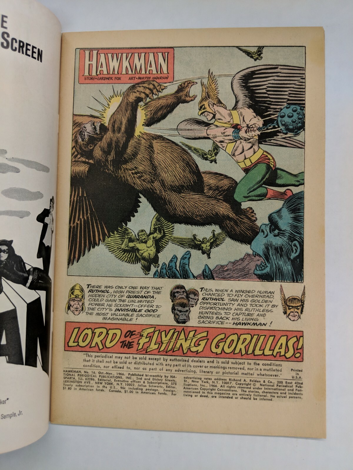 Hawkman #16 1966 [5.0 VG/FN] Silver Age DC Comics Classic Hawkman ...