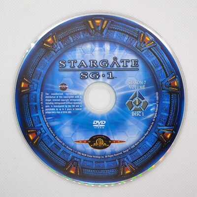 Stargate SG-1: Season 7 - Replacement DVD Disc #1 | eBay
