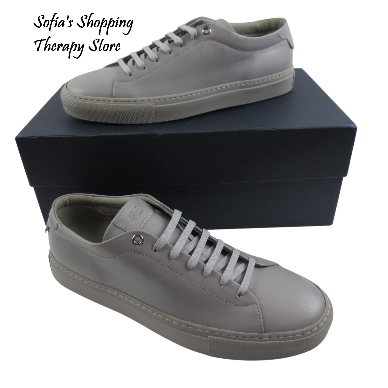 GOOD MAN BRAND SZ 8.5 EDGE LO-TOP Sneakers Shoes Mono Nappa Leather Wet ...