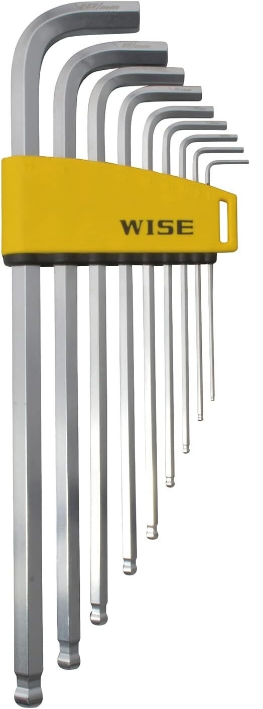 WISE BALL POINT HEX WRENCH 9 SIZE SET (1.5/2/2.5/3/4/5/6/8/10mm ...