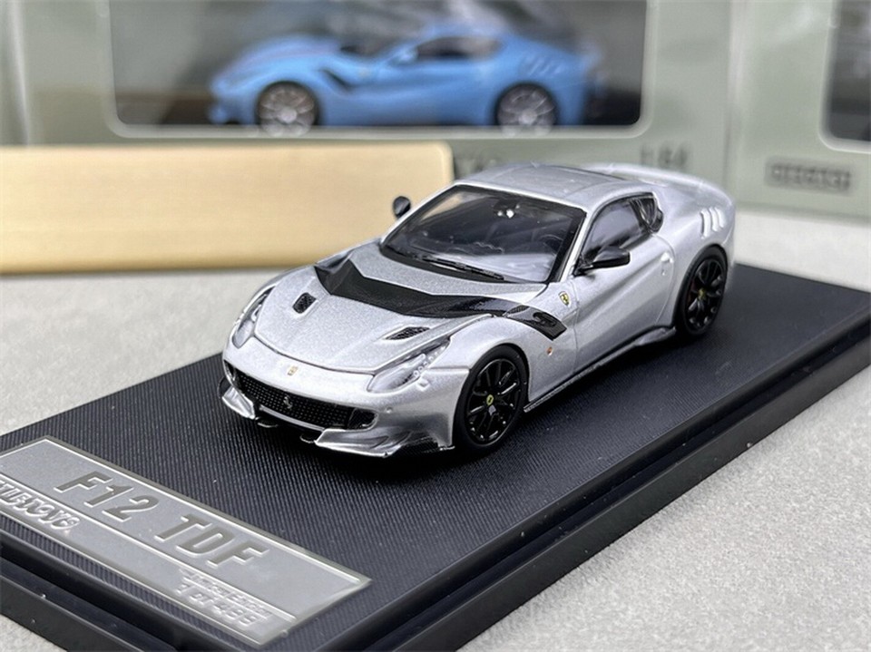 Little Toy 1/64 Scale Ferrari F12 TDF Silver Diecast Car Model Toy ...