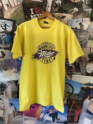 Vintage 90’s Miller Beer The Storm is Over Now It’s Miller Time T-Shirt ...