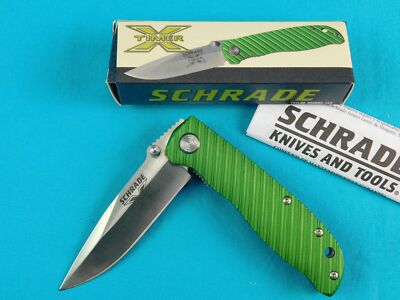 Schrade Taylor Brands X Timer Folding Pocket Knife Green | eBay