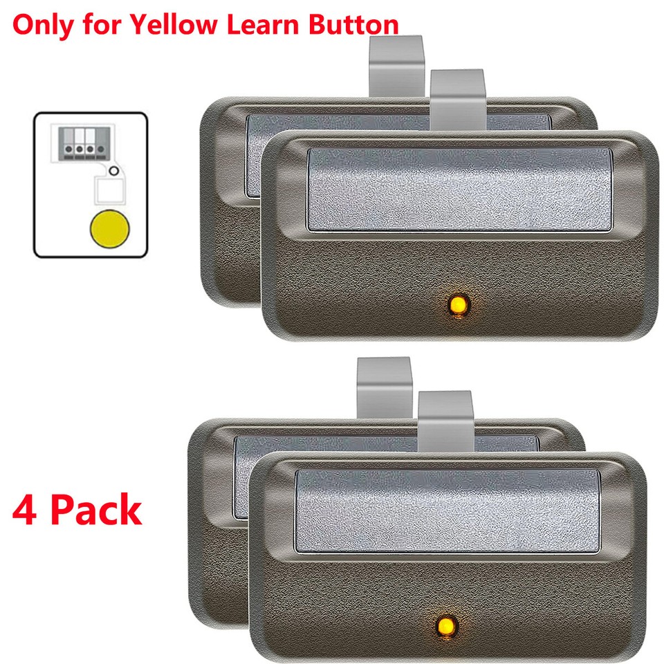Remote Only for a Yellow Learn Button Garage Door Openers 891LM 950ESTD ...