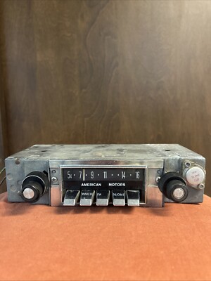 1966 AMC AMERICAN MOTORS AM RADIO Rear Original With Preset Buttons ...