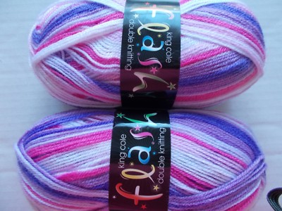 King Cole Flash DK gradient yarn, Candy, lot of 2 (317 yd ea) | eBay