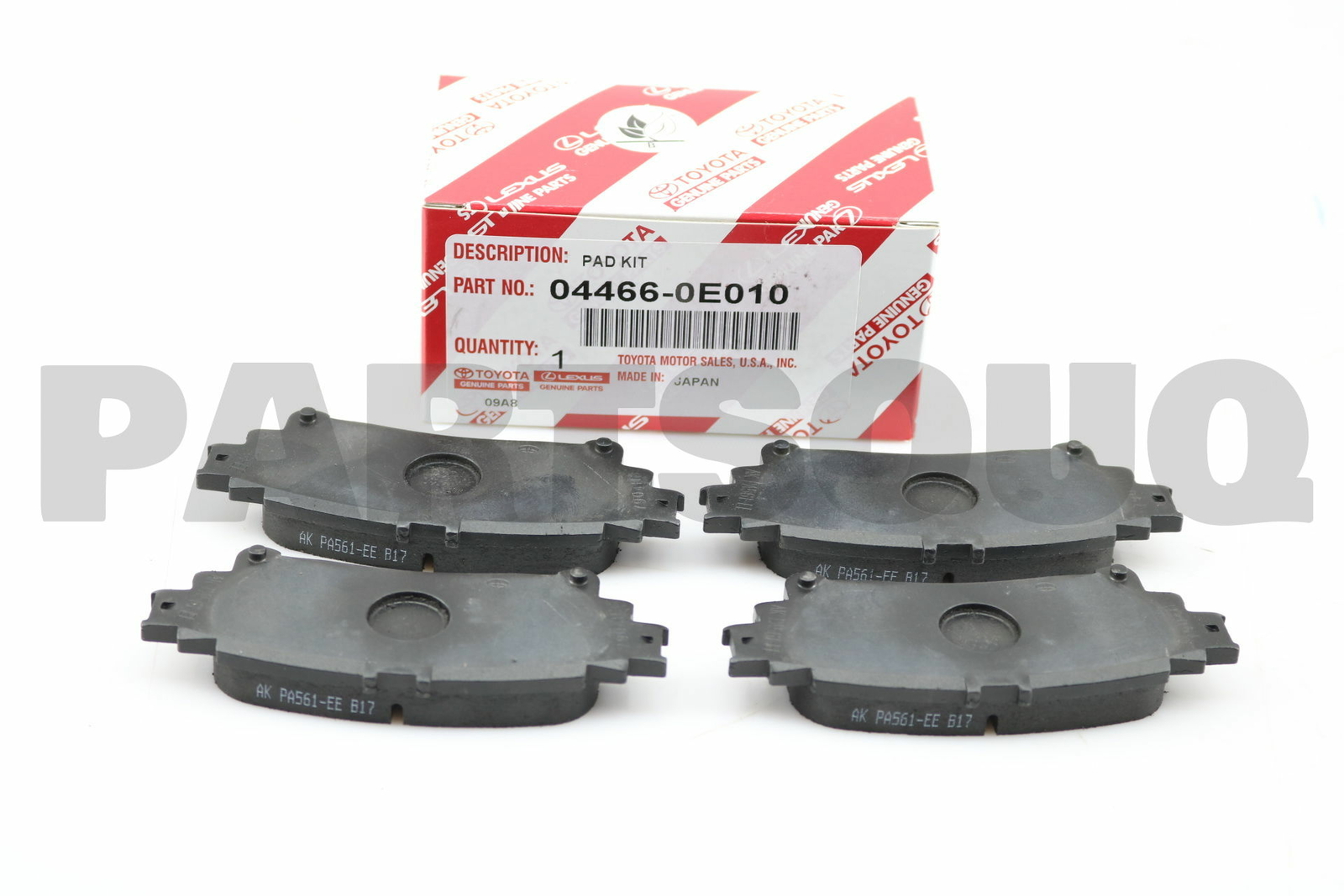 044660E010 Genuine Toyota PAD KIT, DISC BRAKE, REAR 04466-0E010 | eBay