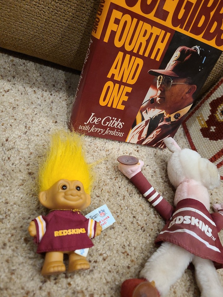NFL Washington redskins Collectibles Lot Troll Football Joe Gibbs Book ...