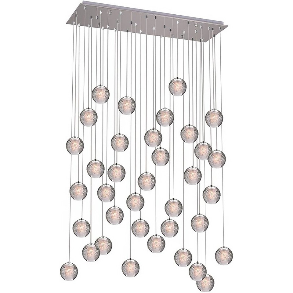 Modern G4 LED Bubble Crystal Round ball Ceiling Light Room Stair ...