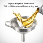 Kitchen Large Funnel Comfortable Grip Stainless Steel Funnel Stable For ...