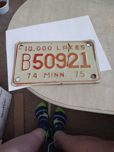 1974 /75 MINNESOTA MN MOTORCYCLE Plate. 10,000 Lakes | eBay