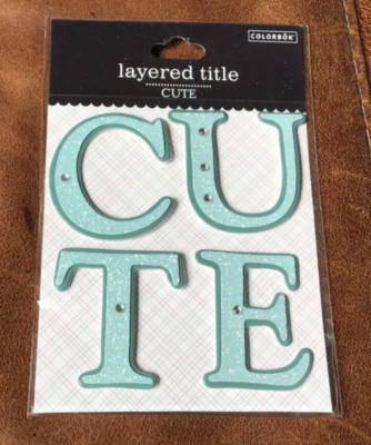 Colorbok Layered 3D Sticker Title "CUTE" Letter Stickers | eBay