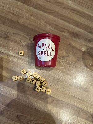 Vintage Parker Brothers Spill And Spell Crossword Cube Game Pieces | eBay