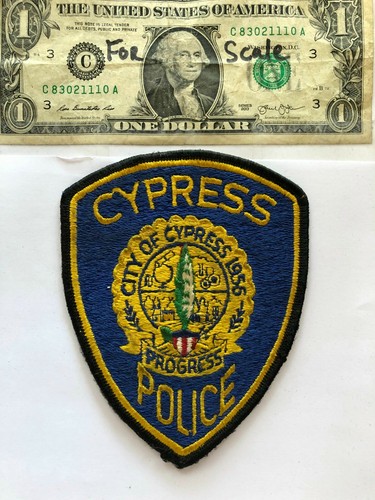 Cypress California Police Patch Un-sewn great condition | eBay