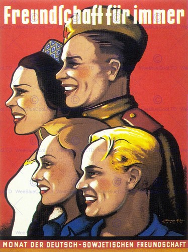 PROPAGANDA POLITICAL SOVIET COMRADE EAST GERMANY COMMUNISM LARGE PRINT ...