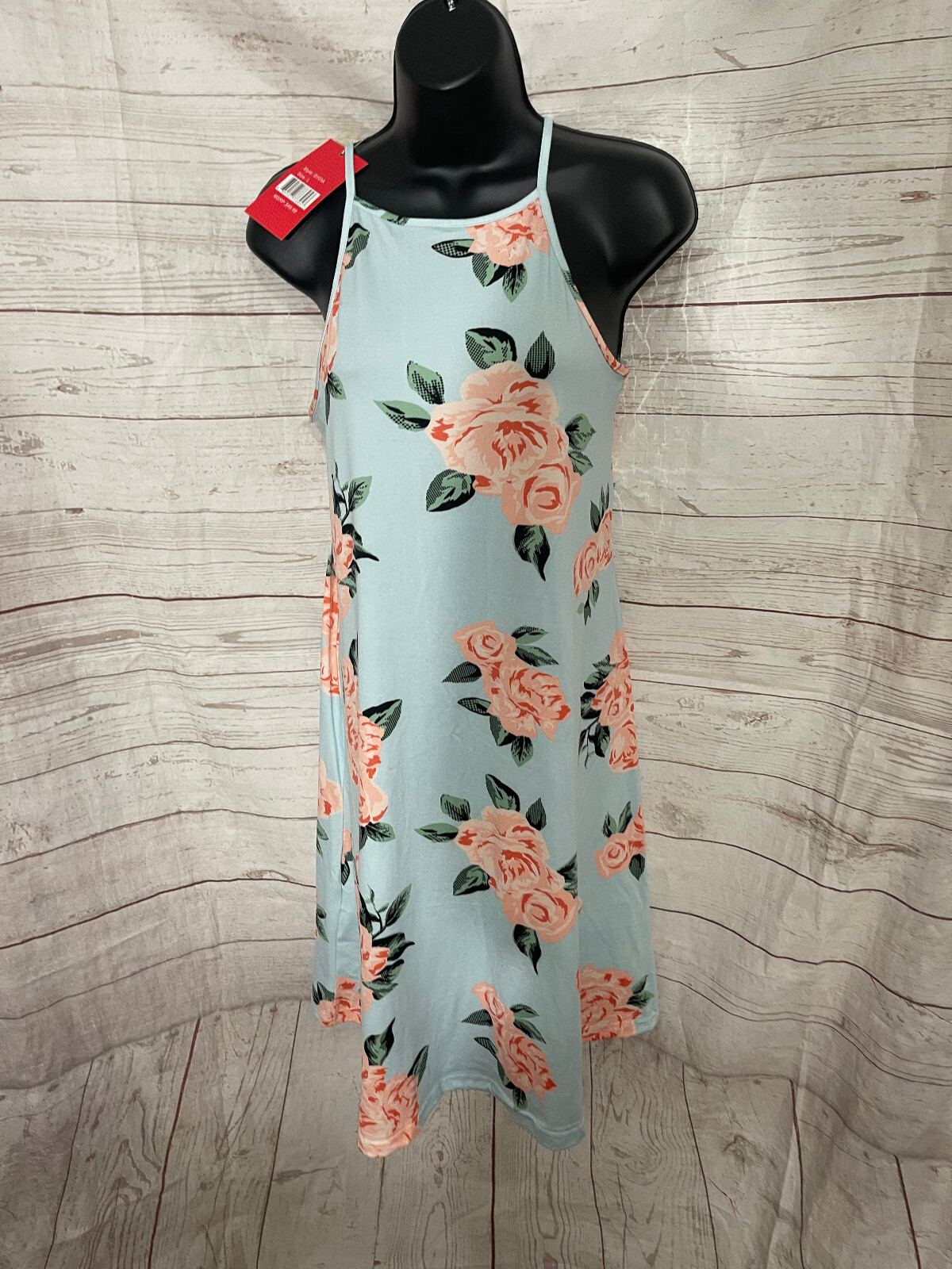 Emme Jordan Women’s Blue / Pink Floral Sleeveless Strapped Dress Size L ...