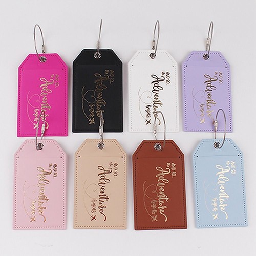 Anti-lost Luggage Tags PU Leather Boarding Pass Tag Travel | eBay