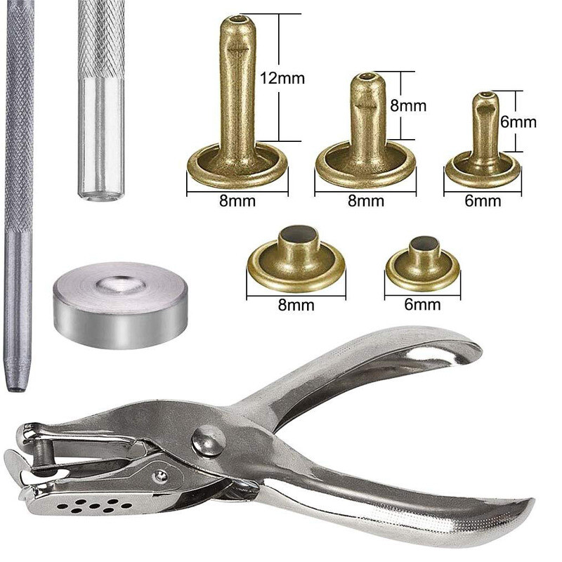 480pcs/Set DIY Leather Rivets Double Cap Rivet Tubular Metal Studs ...