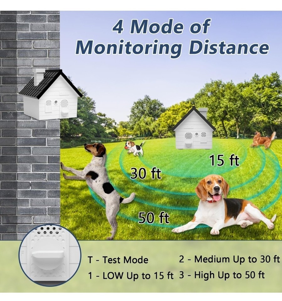 Pet Anti Barking Device Ultrasonic Dog Bark Control Stop Barking Tool ...