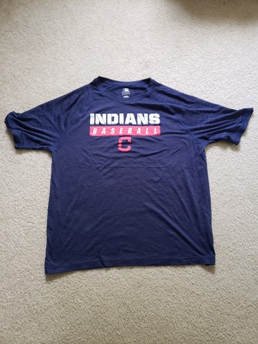 Cleveland Indians Shirt Mens XL Blue MLB Baseball Logo Guardians FREE ...