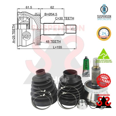 Front Axle Cv Joint Kit, Drive Shaft Suit HYUNDAI i45 2.0 49580-D4050 ...
