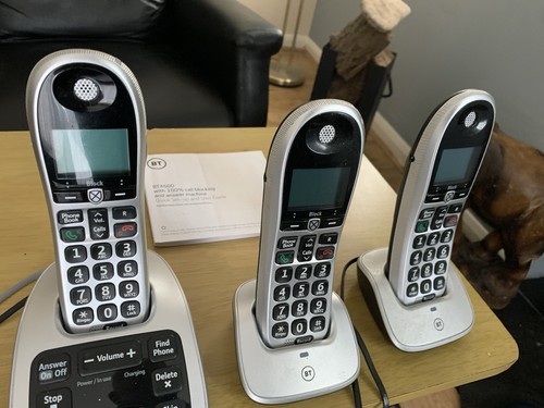 BT 4600 Big Button Cordless DECT Phones with Answering Machine - 3 ...