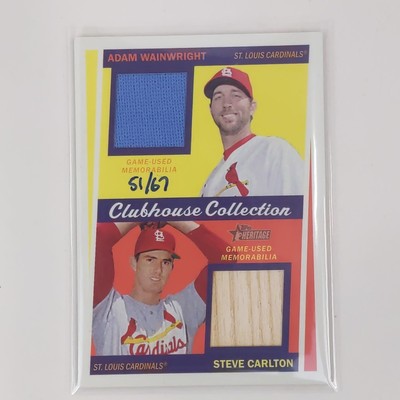 Topps Heritage Adam Wainwright Steve Carlton Baseball Card Dual Relic ...