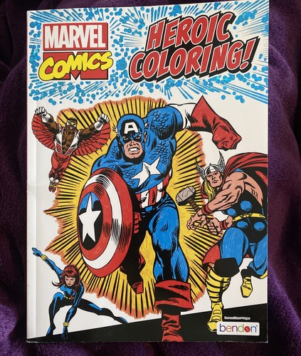 Bendon 2021 Marvel Comics Heroic Coloring book, 40 Heroes & Villains ...