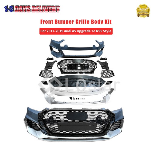 Front Bumper Grille Body Kit For 2017 2018 2019 Audi A5 Upgrade To RS5 ...