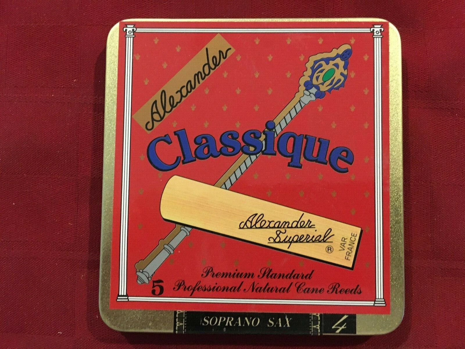 5 ALEXANDER CLASSIQUE SOPRANO SAX REEDS SIZE #4 SAX | eBay