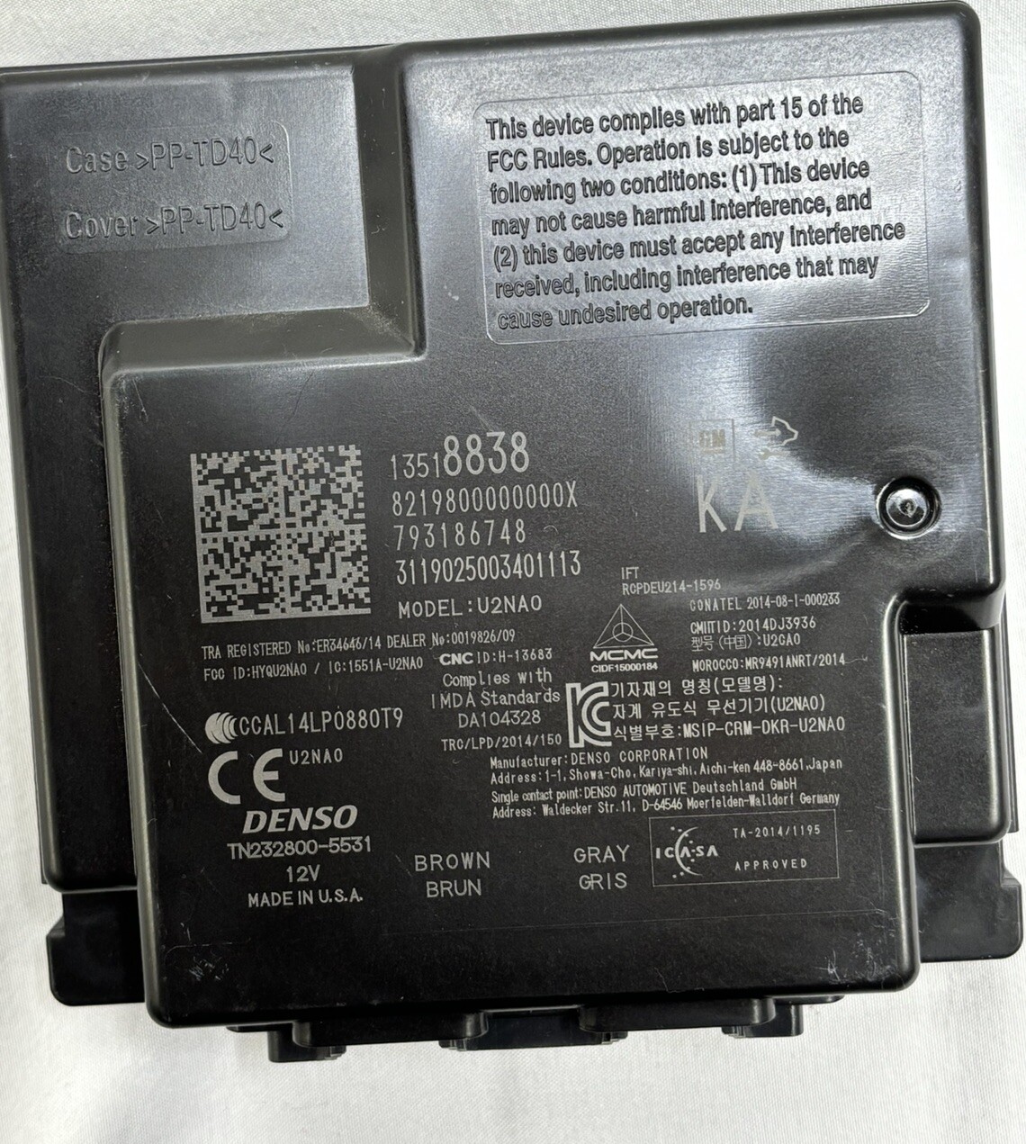 OEM 2019 DENSO Chevrolet Camaro SS Keyless Entry Control Module ...